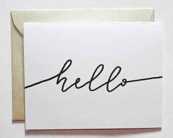 Hello Greeting Card - Etsy