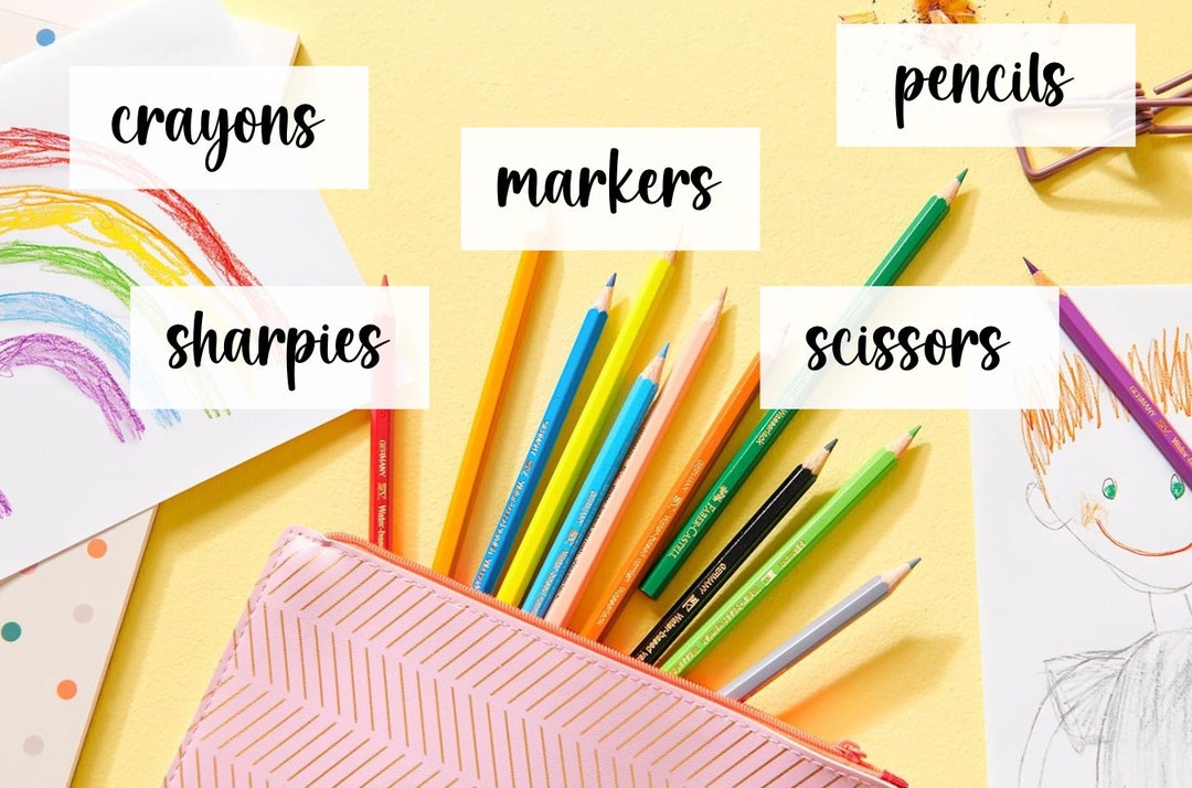 School Labels, Back to School, School Supply Labels, School Supplies ...