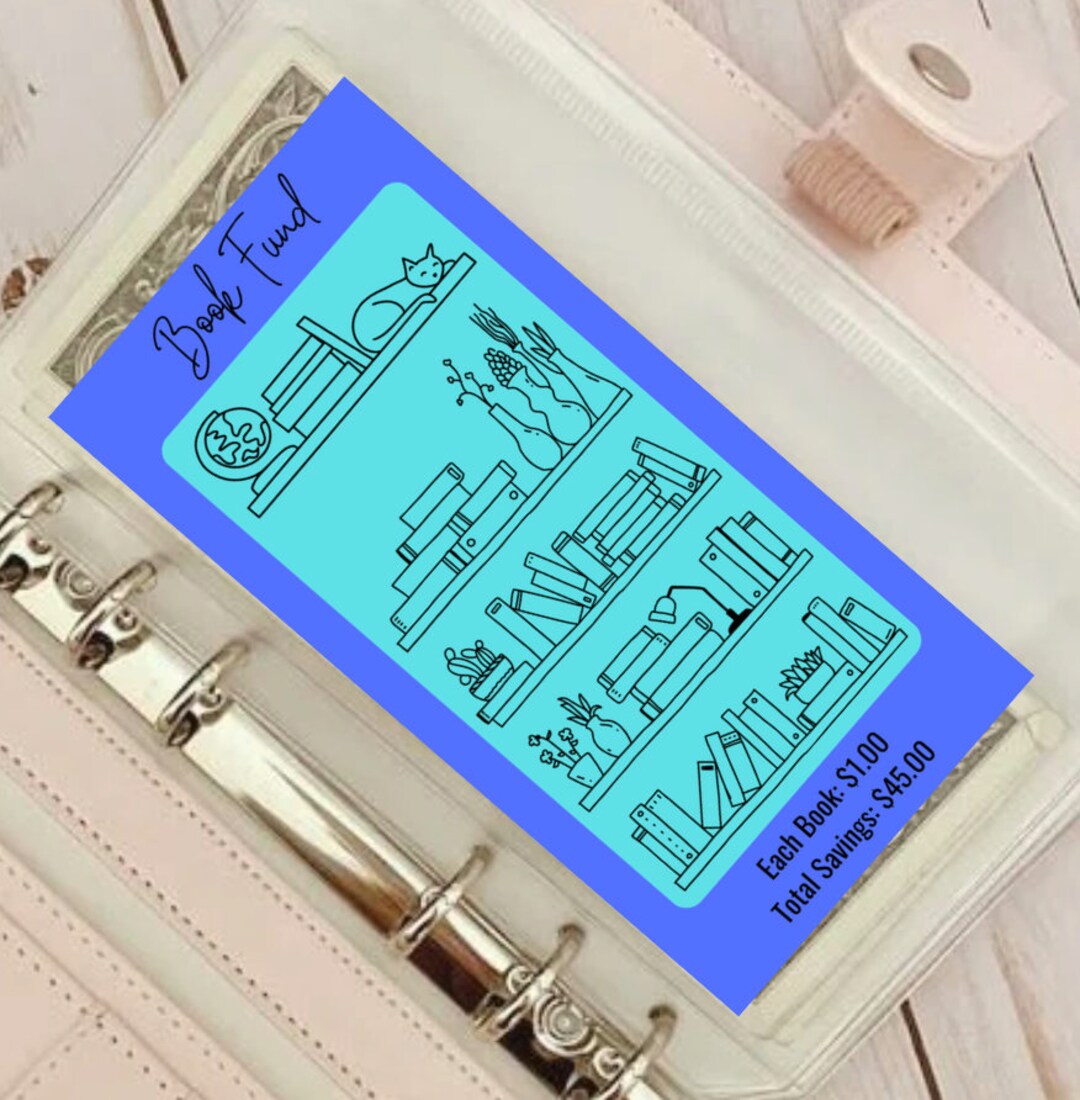 Book Savings Challenge Trackers Cash Stuffing Savings Tracker for A6 ...