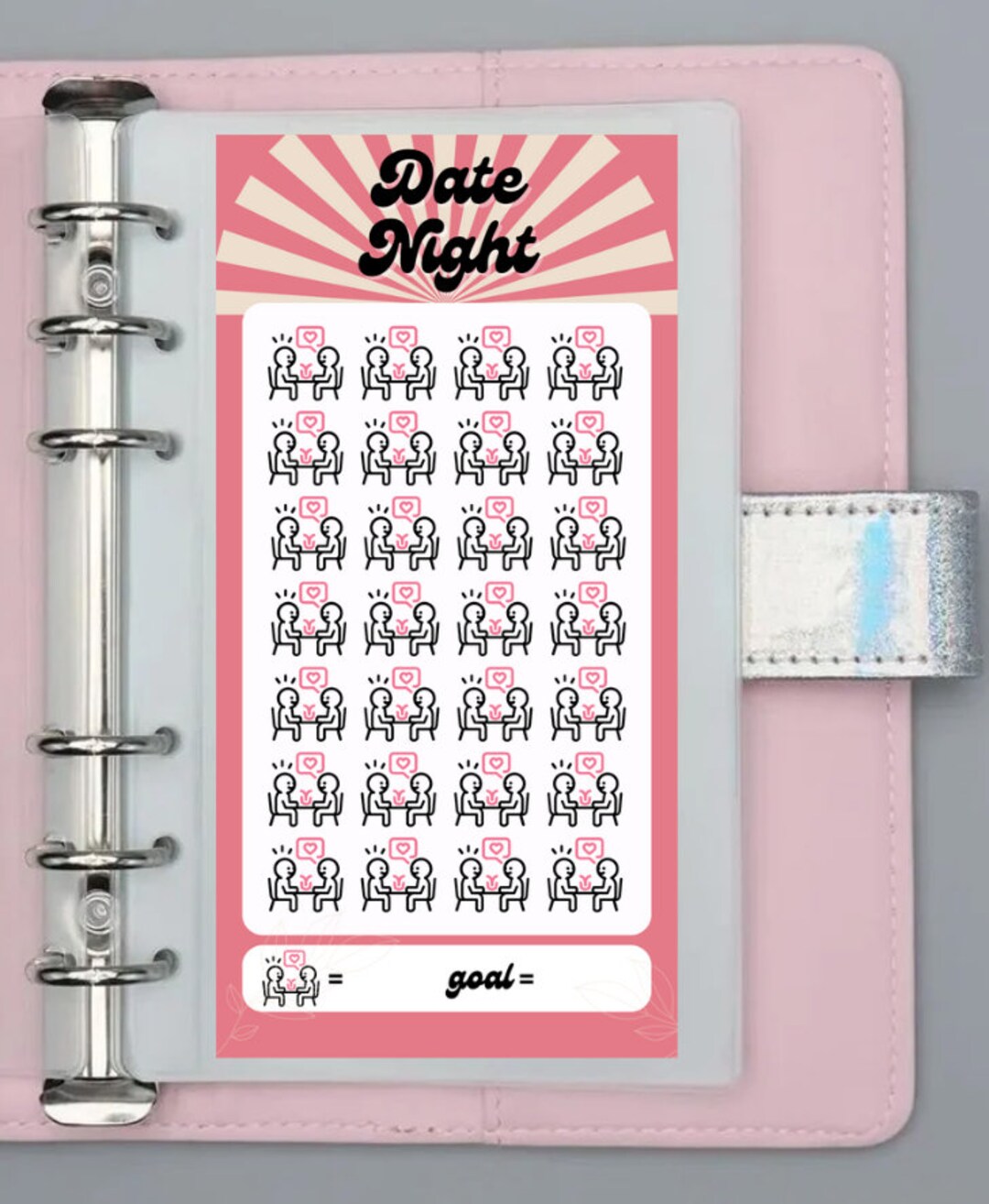 Date Night Trackers Cash Stuffing Savings Tracker for A6 Binder ...