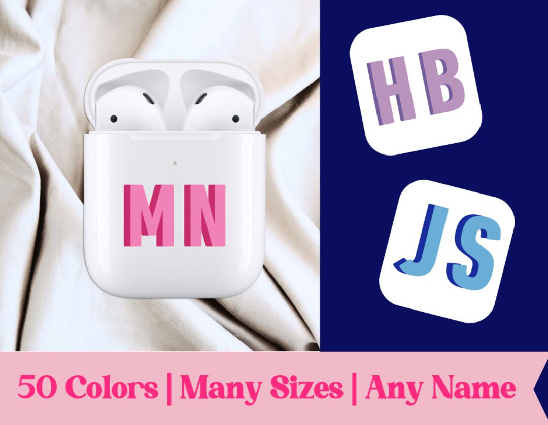 Double Layer Monogram Decal Two Color Monogram Decal Decal for Phone ...