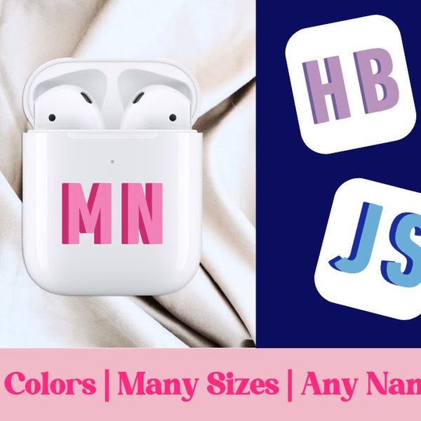 Monogram Vinyl Sticker - Etsy