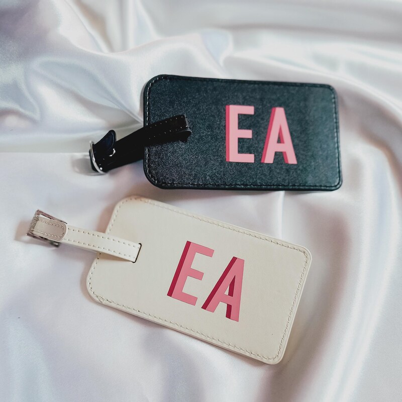 Monogram Luggage Tag - Etsy