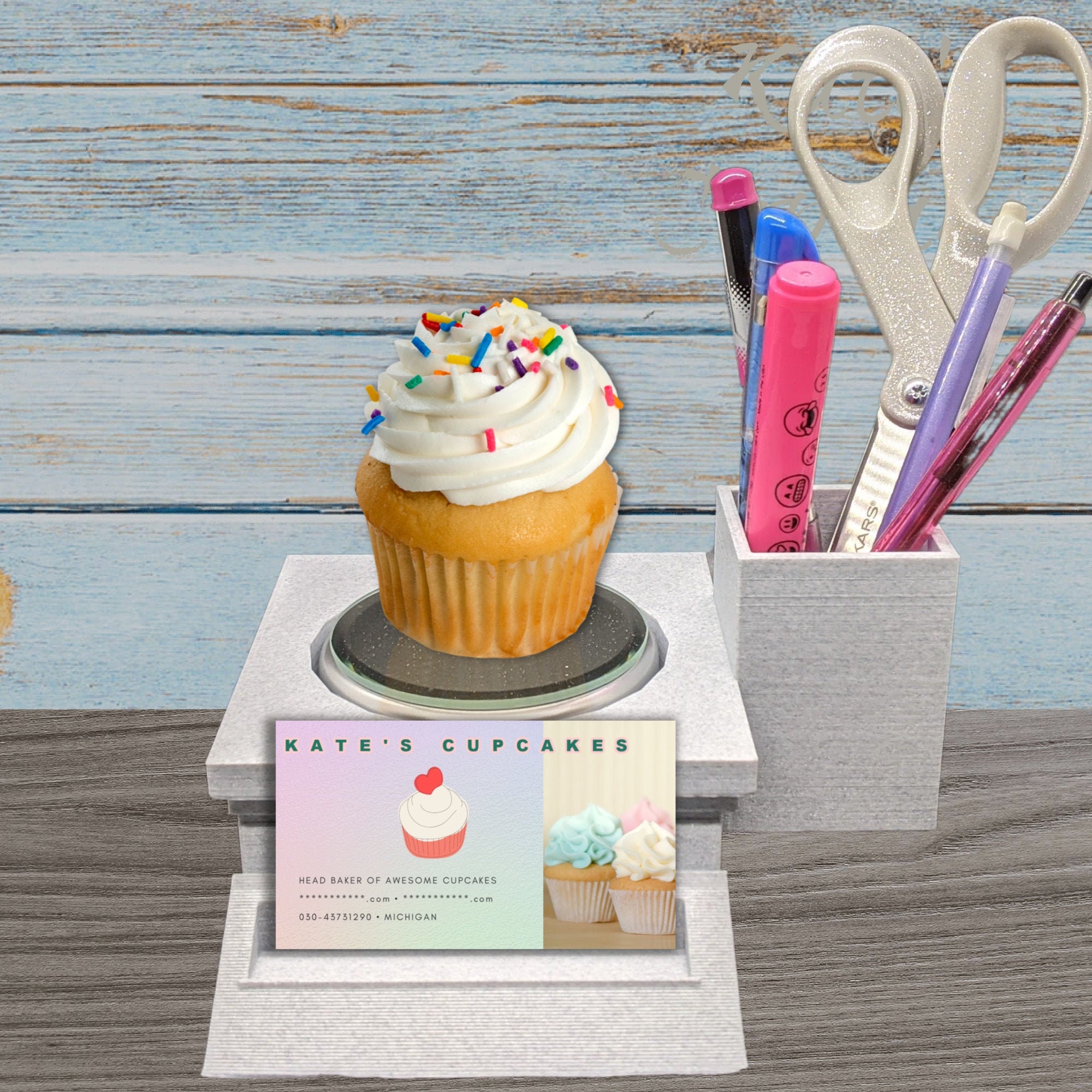 Turntable card display | Trade show display | caddy | organizer ...