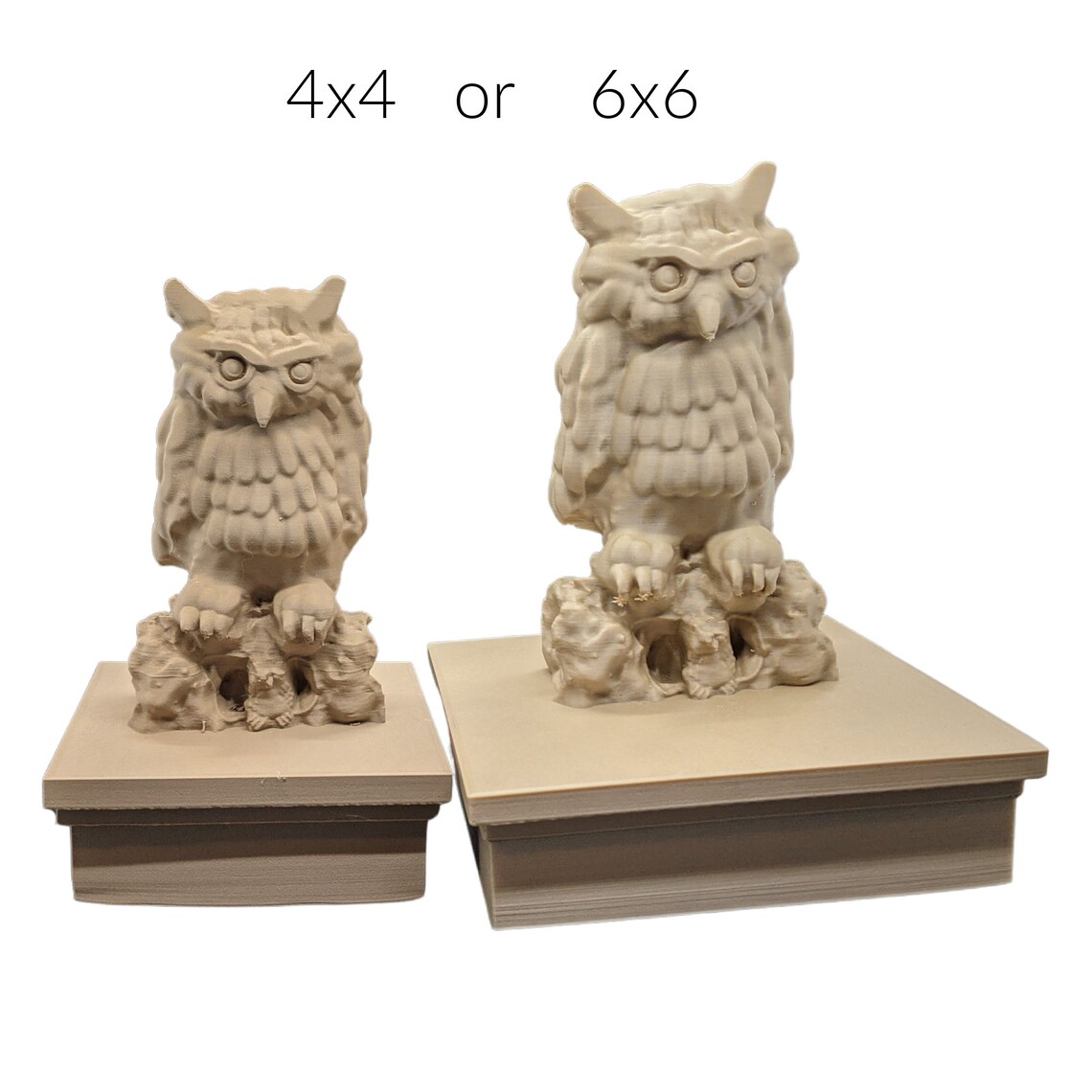 Owl 4x4 or 6x6 Post Cap | Wood or White | Owl Gift | Outdoor Decor ...
