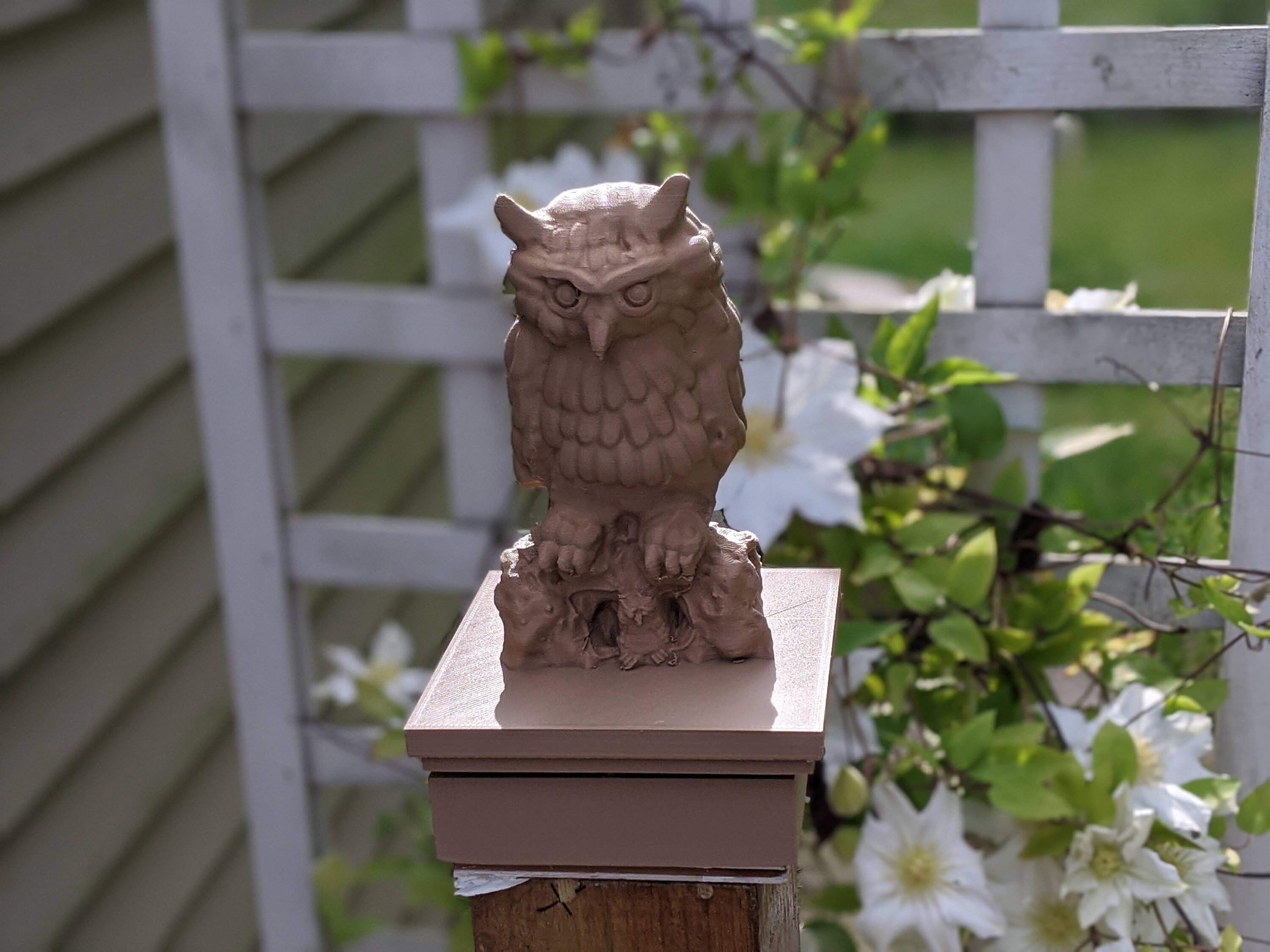 Owl 4x4 or 6x6 Post Cap | Wood or White | Owl Gift | Outdoor Decor ...
