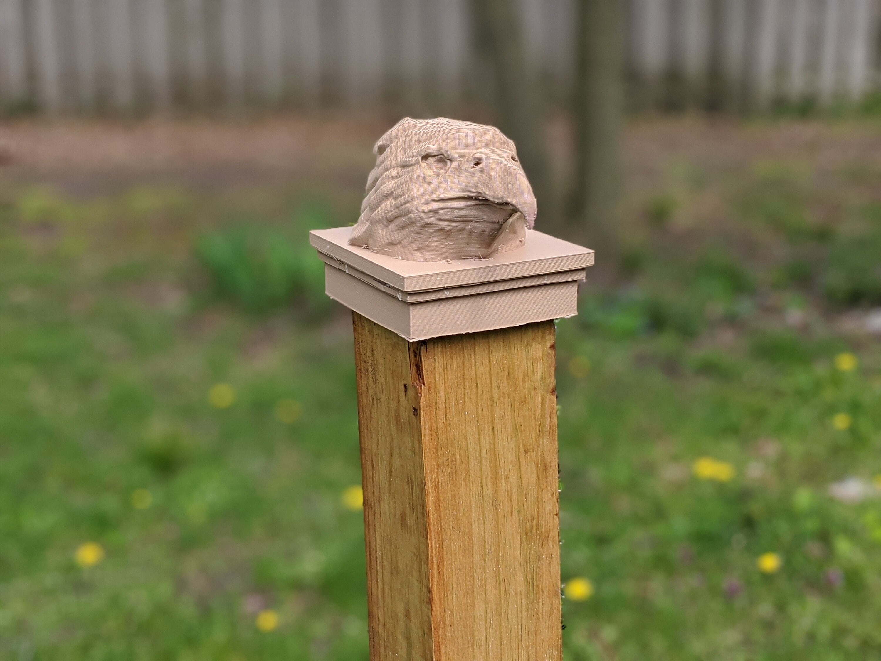Bald Eagle 4x4 or 6x6 Post Cap | Wood or White | Patriotic Gift ...