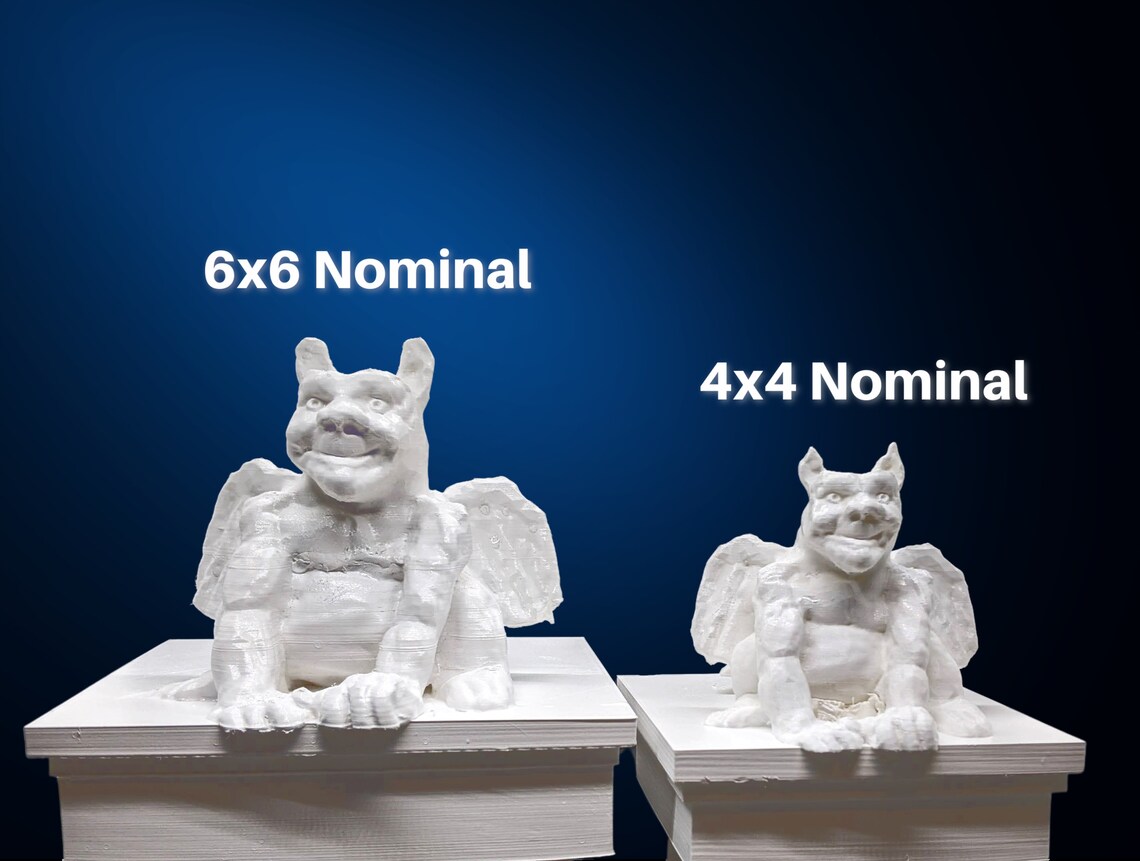 Gargoyle 4x4 or 6x6 Post Cap Wood or White Gargoyle Gift Outdoor Decor ...