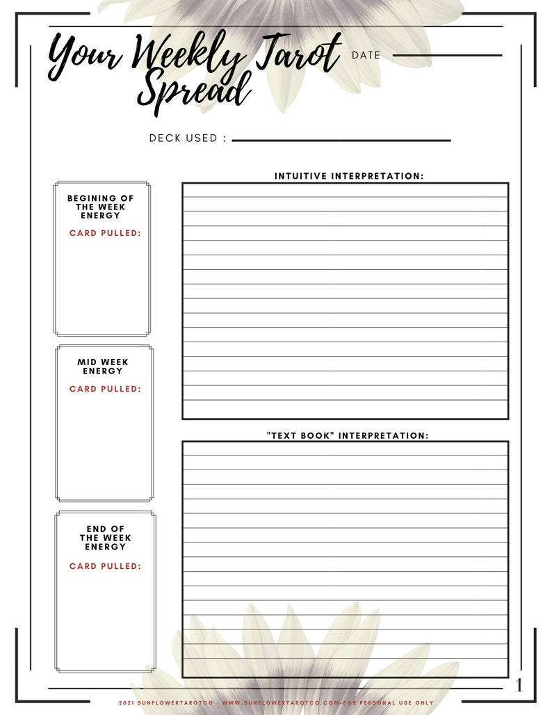 Intuition Bloom Daily Worksheets - Etsy