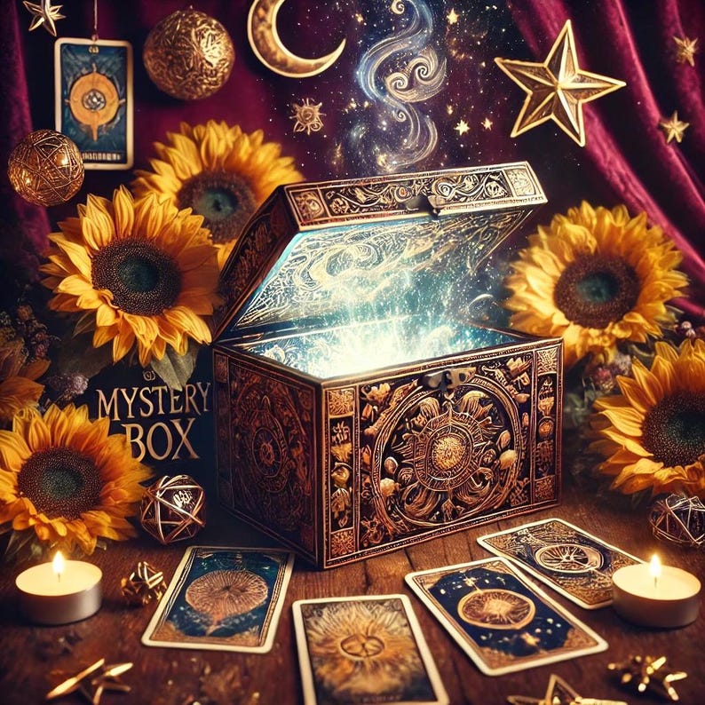 Limited Edition Sunflower Tarot Mystery Box | Intuition Crystals, Incense, Personalized Tarot ...