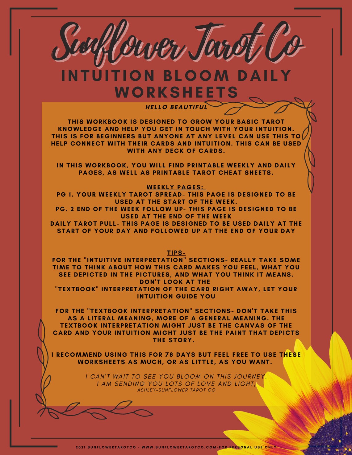 Intuition Bloom Daily Worksheets - Etsy