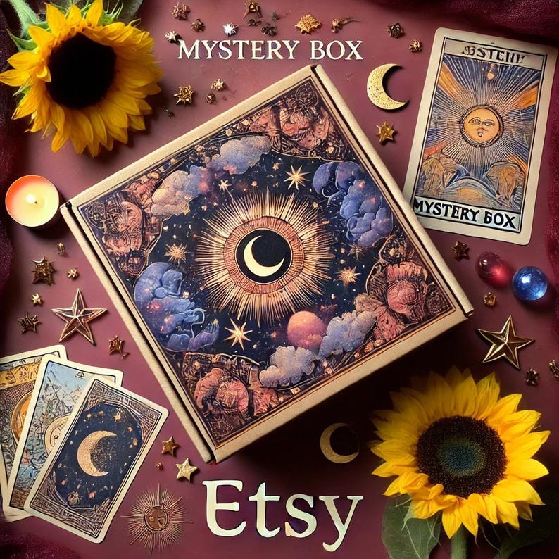 Limited Edition Sunflower Tarot Mystery Box | Intuition Crystals, Incense, Personalized Tarot ...