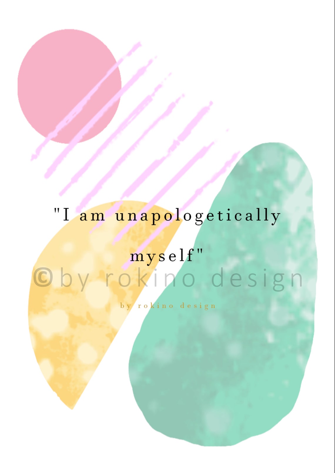 Unapologetically Myself | Unframed | A6 A4 A3 | Strong Women | Quote ...