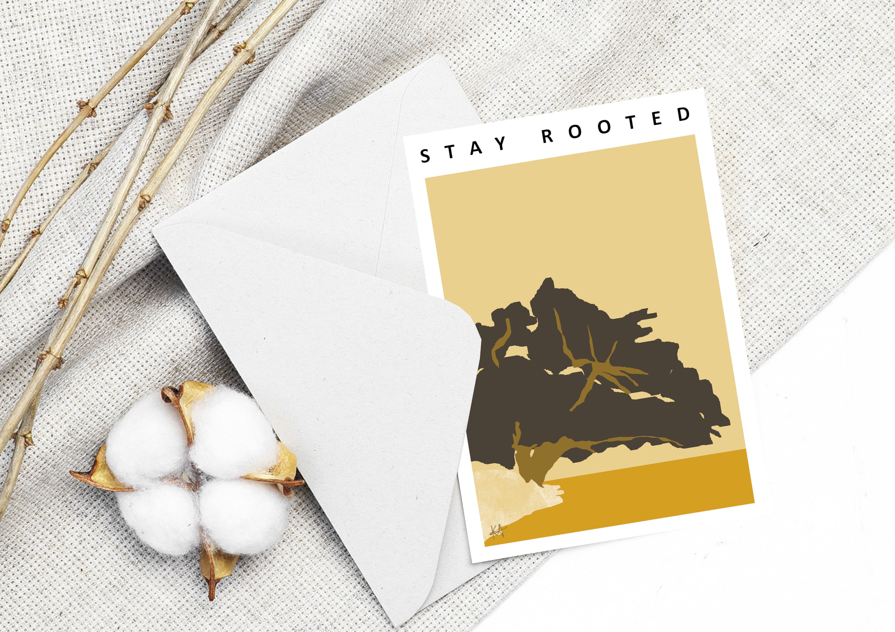 Stay Rooted | Unframed | A6 A4 A3 | Nature | Quote | Mindful | Home ...