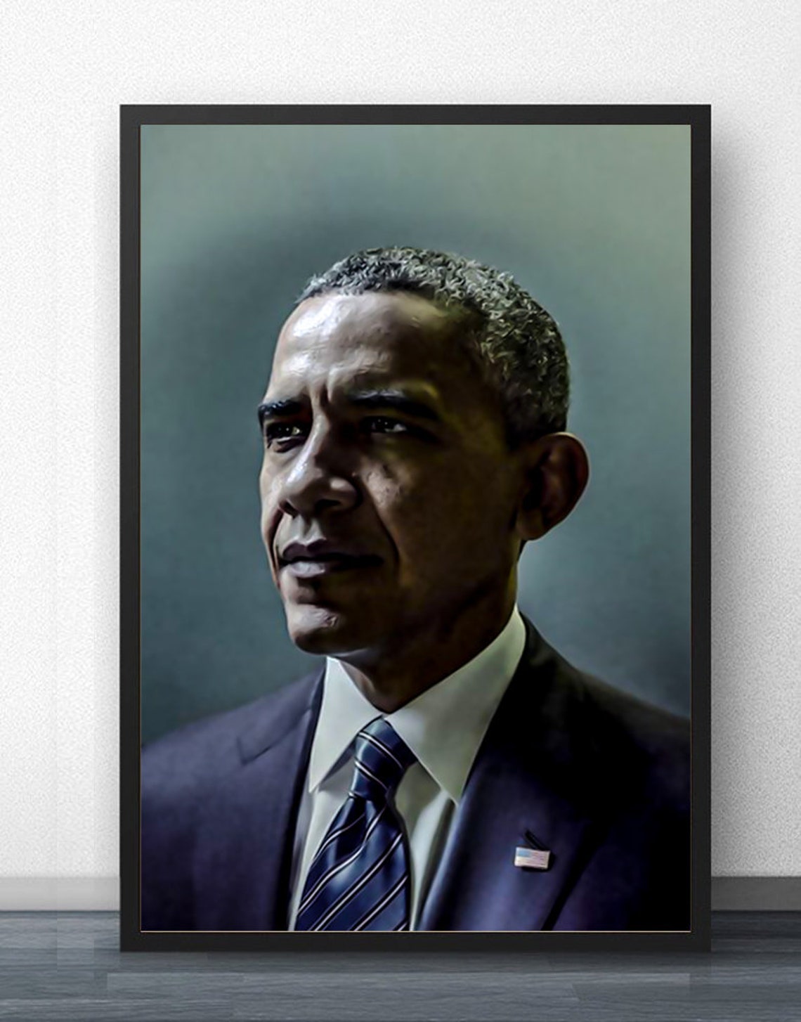 Barack Obama Print On Canvas Barack Obama Poster Canvas Wall | Etsy