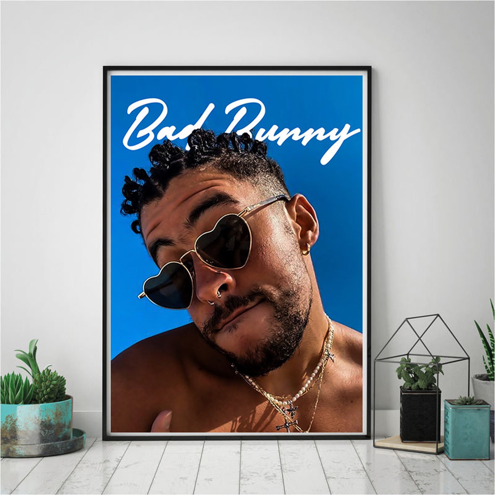 Bad Bunny Canvas Bad Bunny Poster Canvas Wall Art Music | Etsy