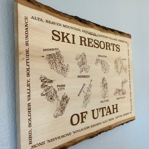 Ski Trail Map Sign, Snowboard Wood Art Pieces, Ski Trail Map Art, Ski ...