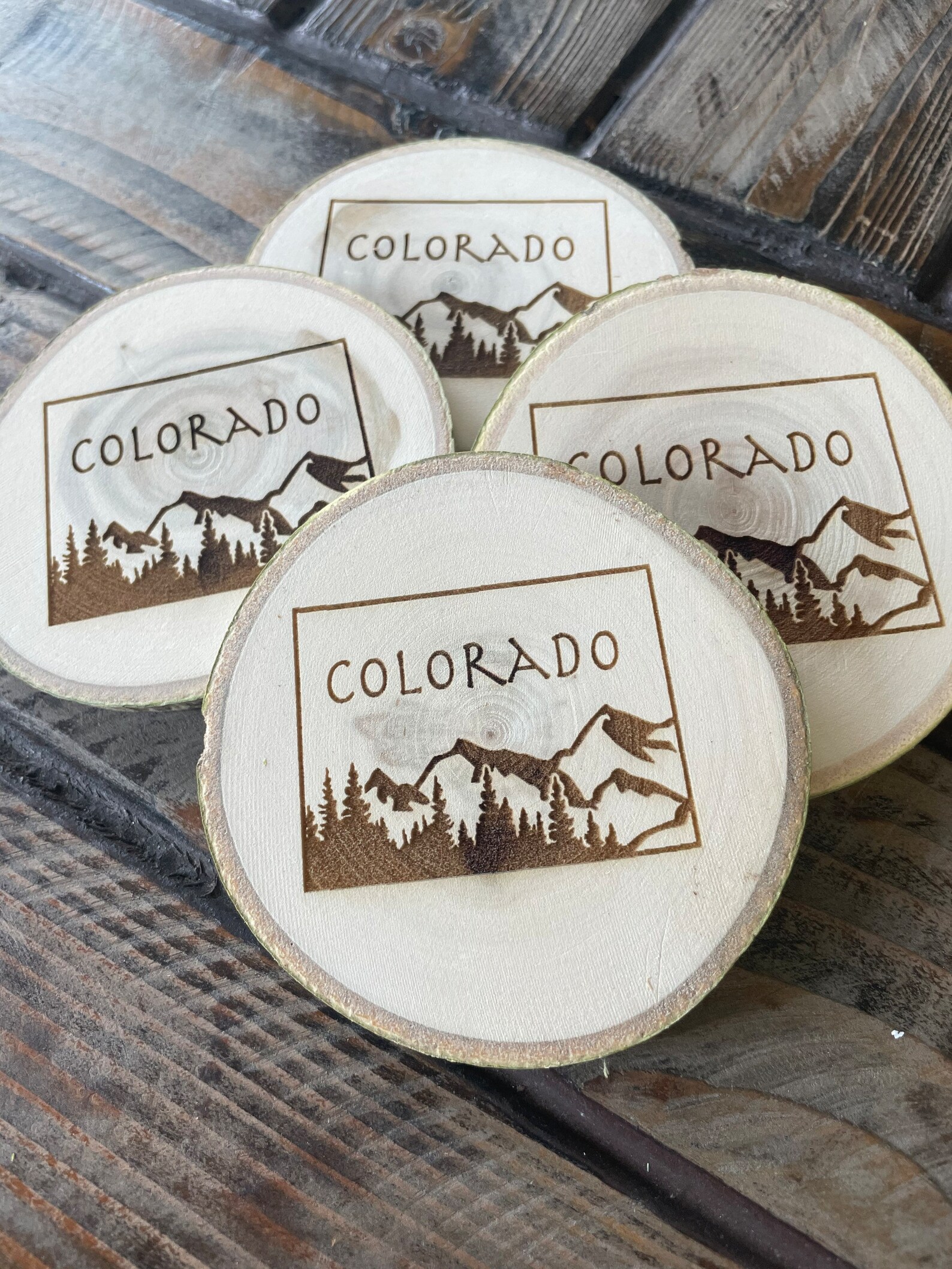 Colorado Coaster on Reclaimed Aspen Wood: Colorado Trip Souvenir or ...
