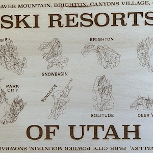 Ski Trail Map Sign, Snowboard Wood Art Pieces, Ski Trail Map Art, Ski ...