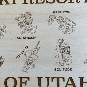 Ski Trail Map Sign, Snowboard Wood Art Pieces, Ski Trail Map Art, Ski ...