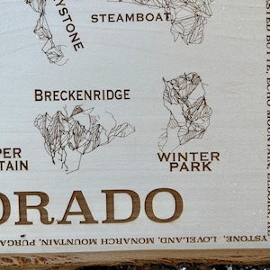 Colorado Ski Resort Trail Map Sign: Rustic Mountain Decor - Etsy