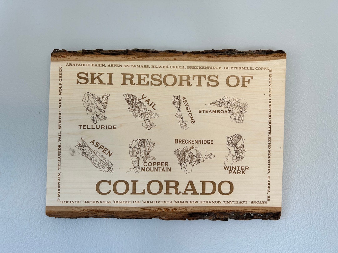 Colorado Ski Resort Trail Map Sign: Rustic Mountain Decor - Etsy