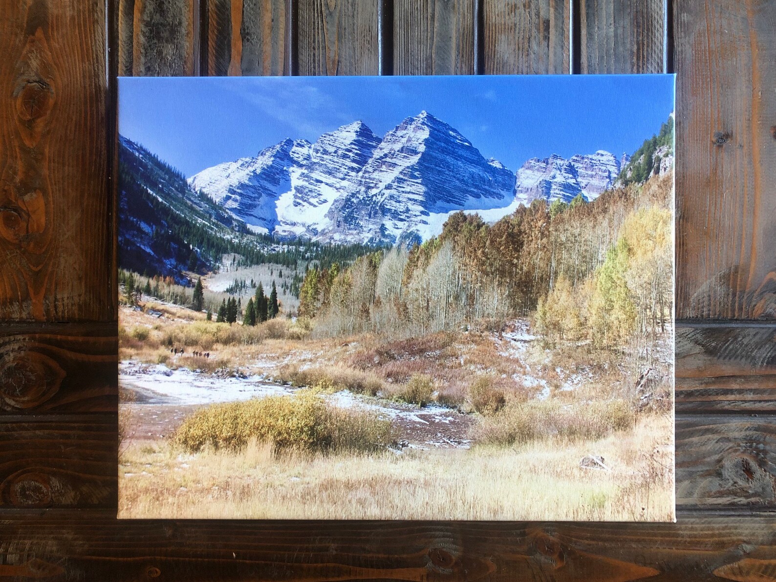 Maroon Bells Fall Foliage Canvas Print Colorado Home - Etsy
