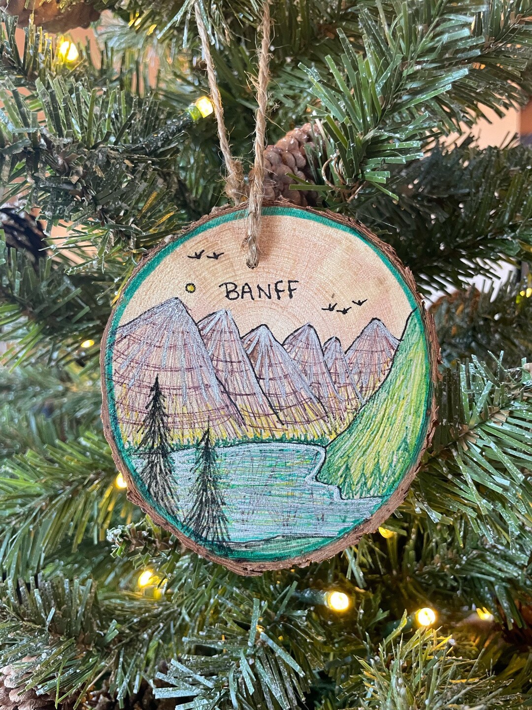 Bannf National Park Christmas Ornament Rustic Wood Ornaments for ...
