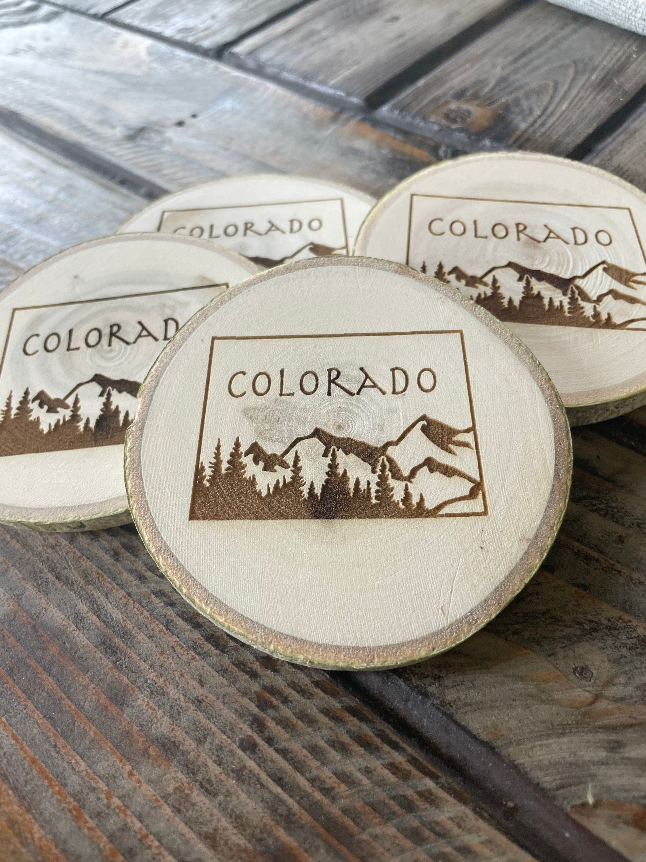 Colorado Coaster on Reclaimed Aspen Wood: Colorado Trip Souvenir or ...