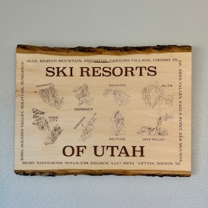Ski Trail Map Sign, Snowboard Wood Art Pieces, Ski Trail Map Art, Ski ...