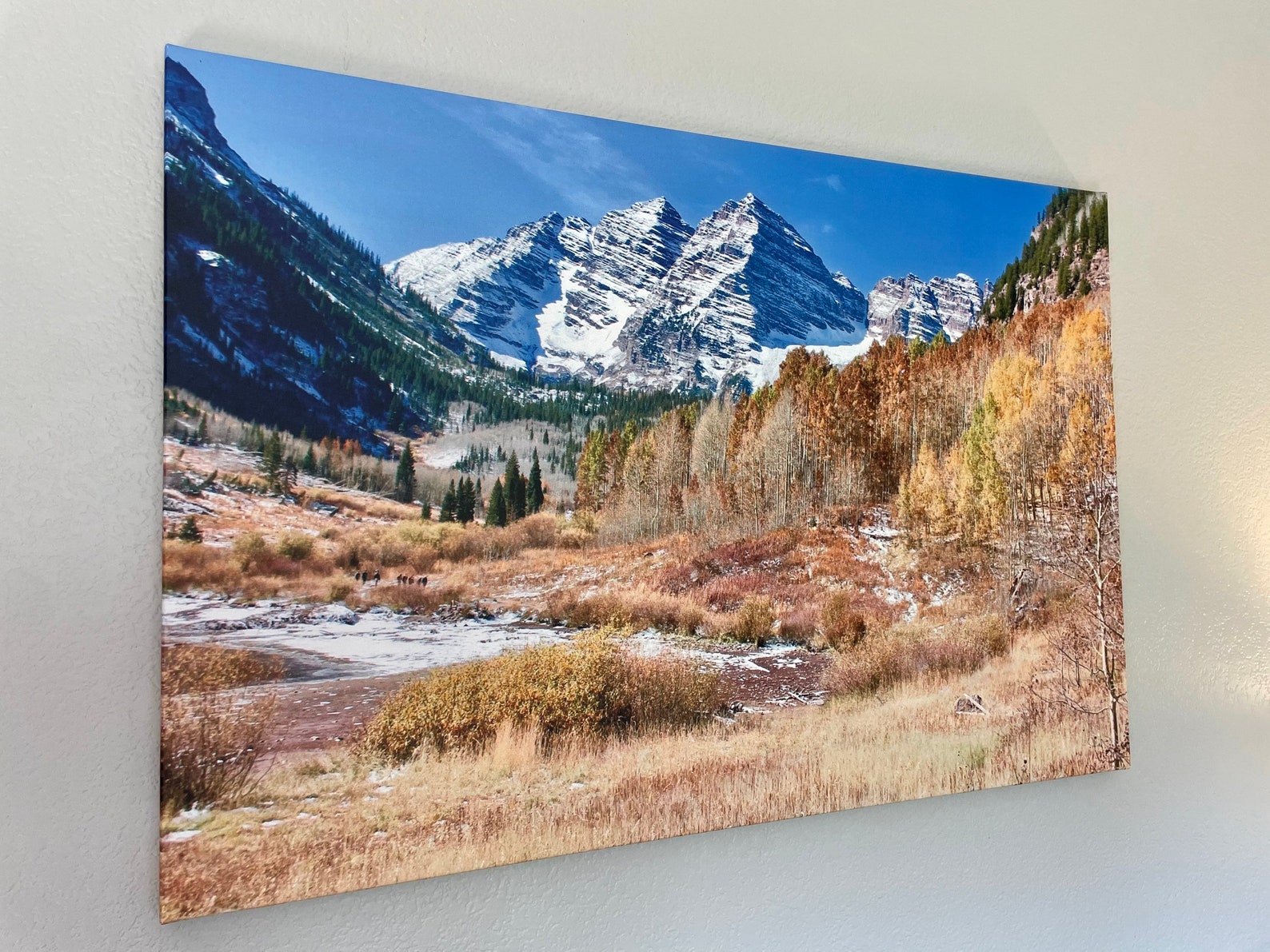 Maroon Bells Fall Foliage Canvas Print Colorado Home - Etsy