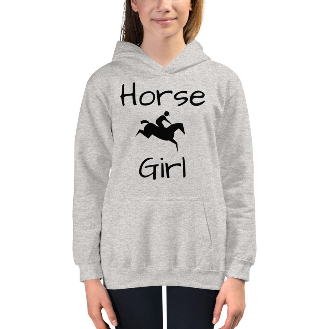 Horse Girl Hoodie, Pony Kids Equestrian Hoody, Horse Lover Hooded ...