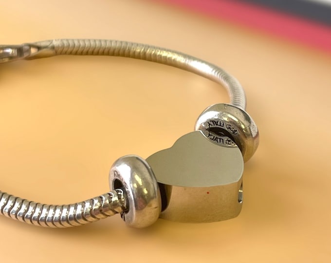 Heart Pandora Urn Jewelry Urn Bracelet Charm Urn Cremation Urn Ashes ...