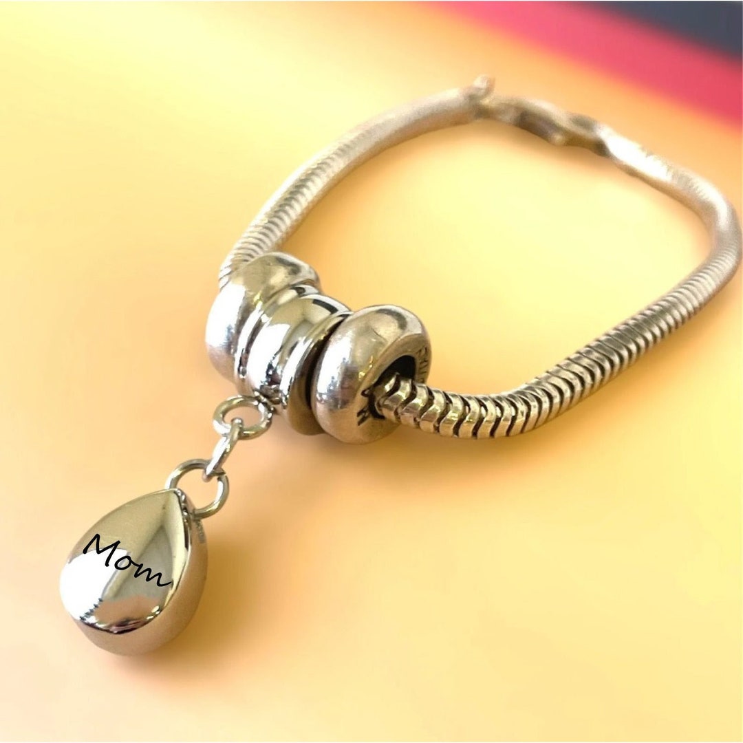 Teardrop Pandora Charm Urn Jewelry Urn Bracelet Charm Cremation Urn ...