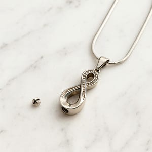 Infinity Urn Necklace Cremation Jewelry Ashes Necklace for Ashes • Urns ...