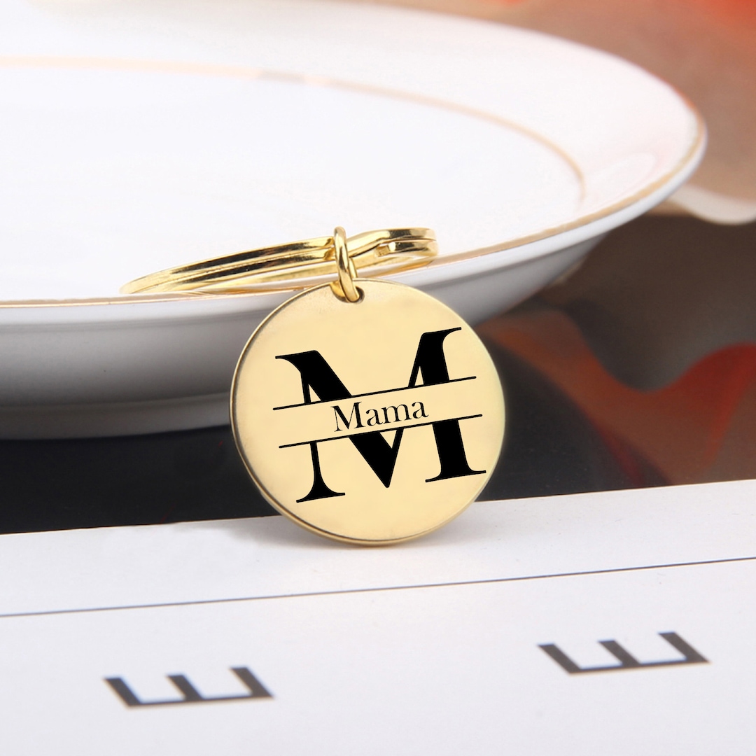 Monogram Mama Keychain for Women Monogram Key Chain Customized Keychain ...