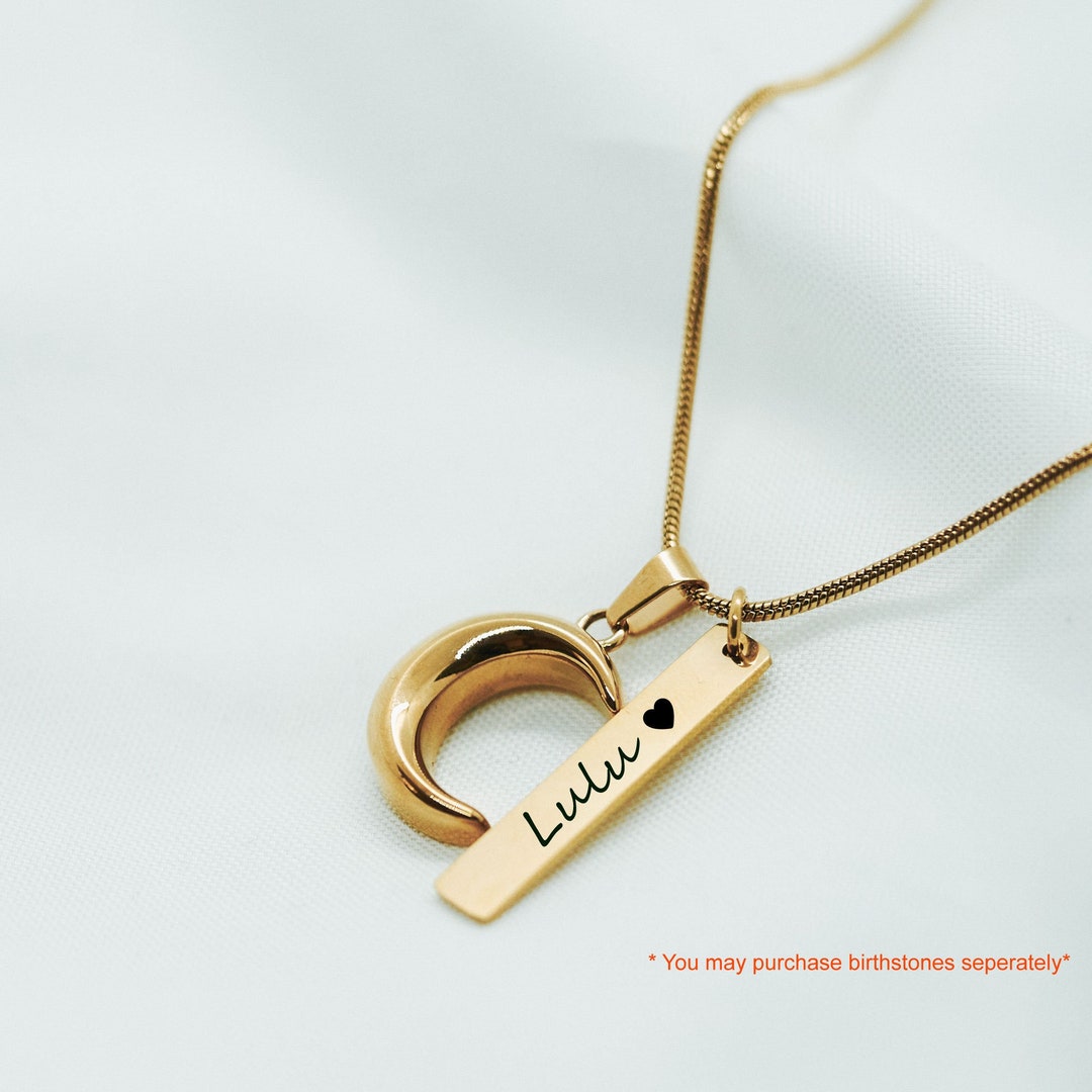 Crescent Moon Urn Necklace Cremation Jewelry for Ashes, Ashes Holder ...