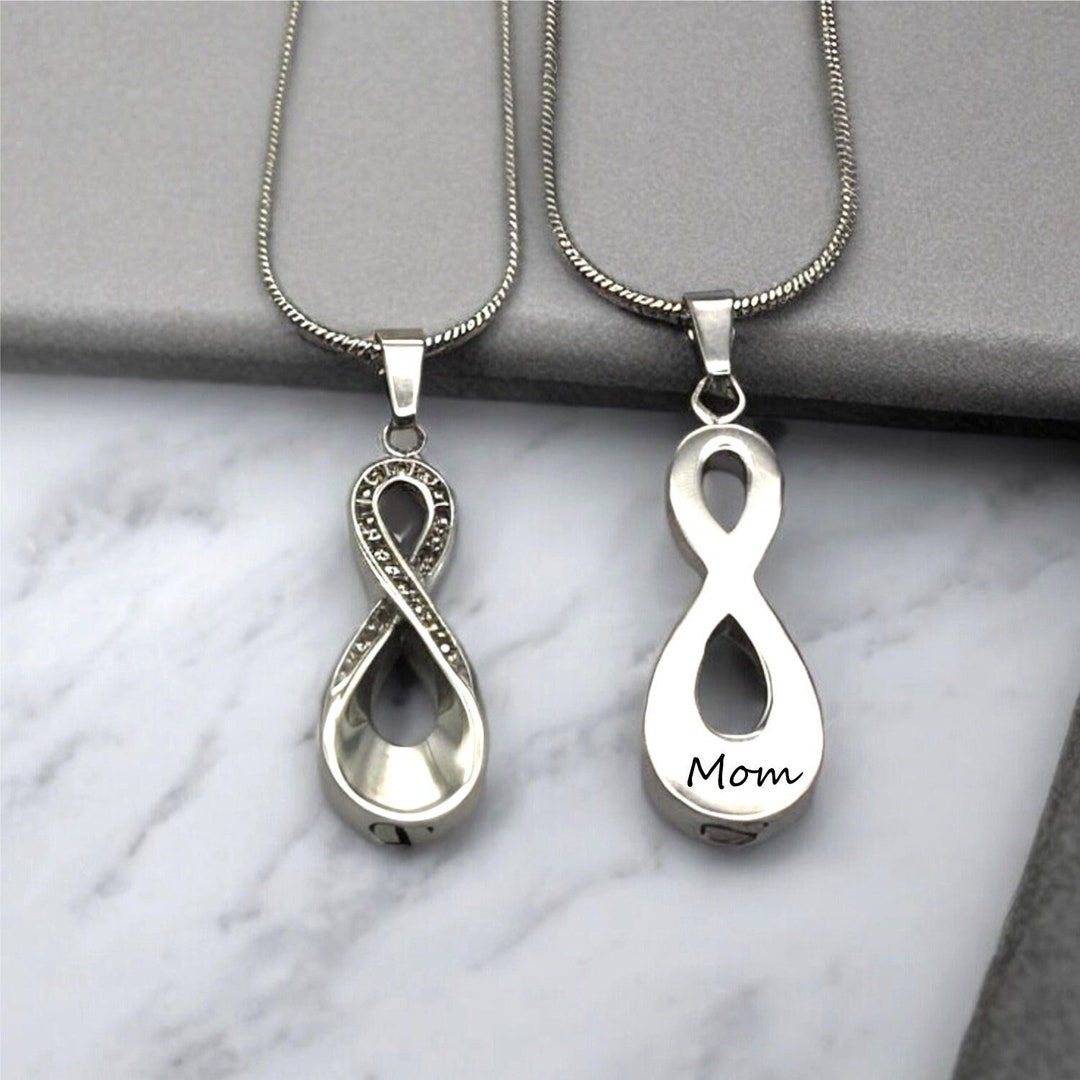 Infinity Urn Necklace Cremation Jewelry Ashes Necklace for Ashes • Urns ...