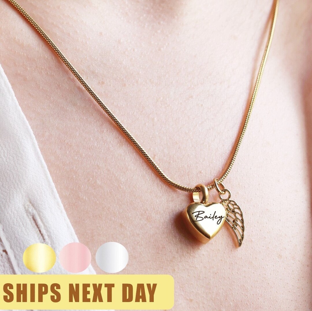 Gold Urn Necklace Cremation Necklace for Women Cremation Jewelry for ...