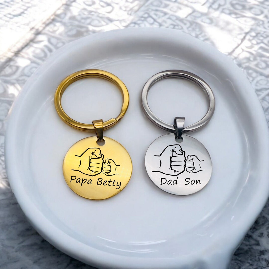 Step Dad Christmas Gift Keychain for Step Dad, Personalize Bonus Dad ...