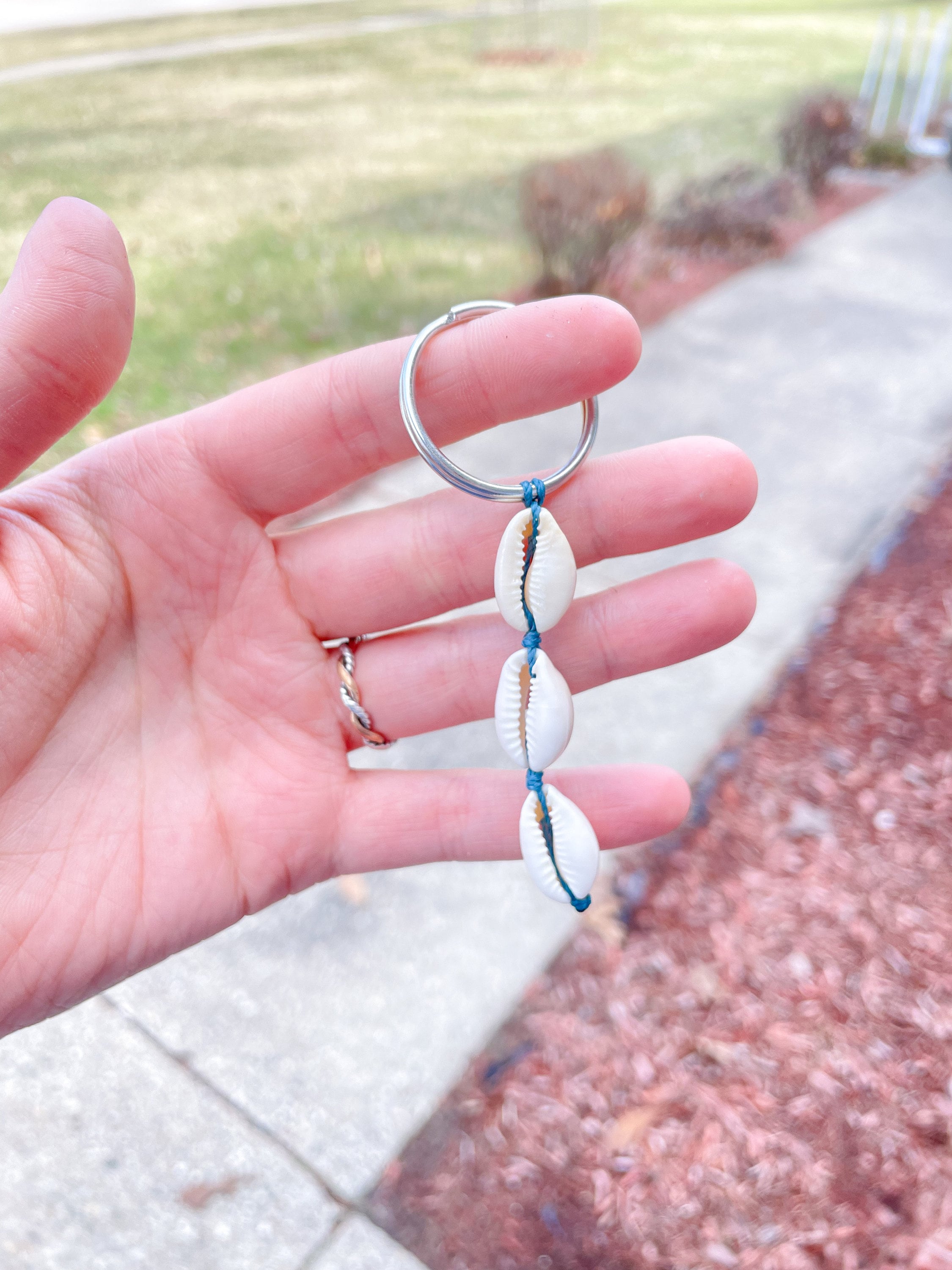 Cowrie Shell Keychain/shell Keychain/puka Shell Keychain/summer ...