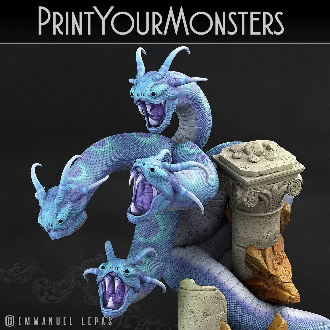 Shadow Hydra Print Your Monsters Tabletop & RPG Miniature - Etsy