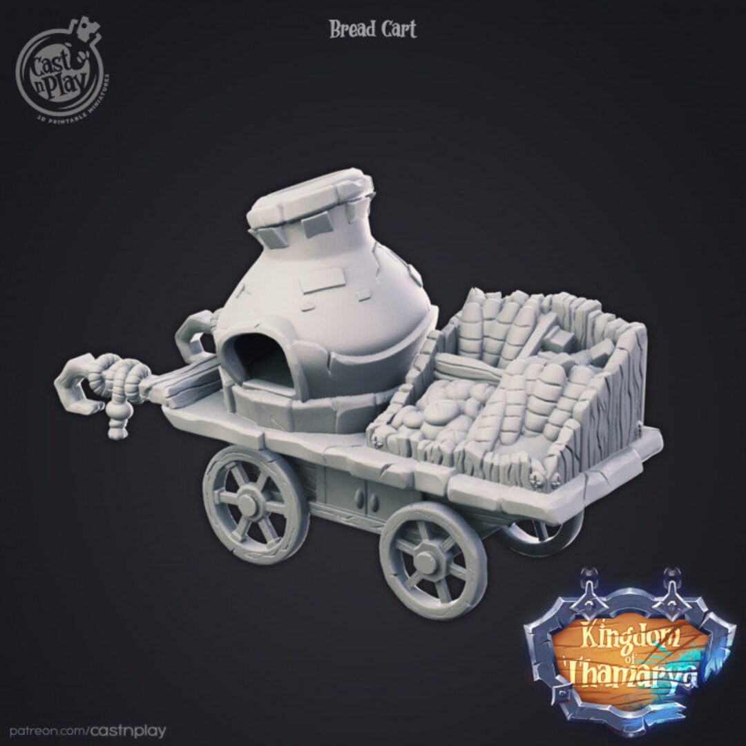 Bread Cart, Town Props Cast N Play Tabletop & RPG Miniature - Etsy