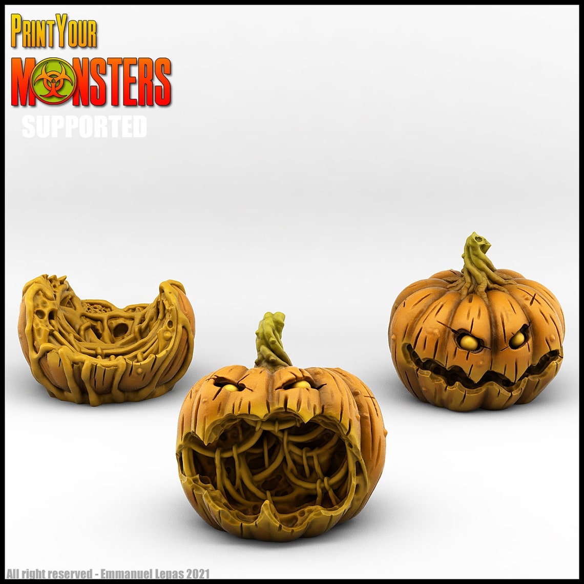Evil Pumpkins Print Your Monsters Tabletop & RPG Miniature - Etsy