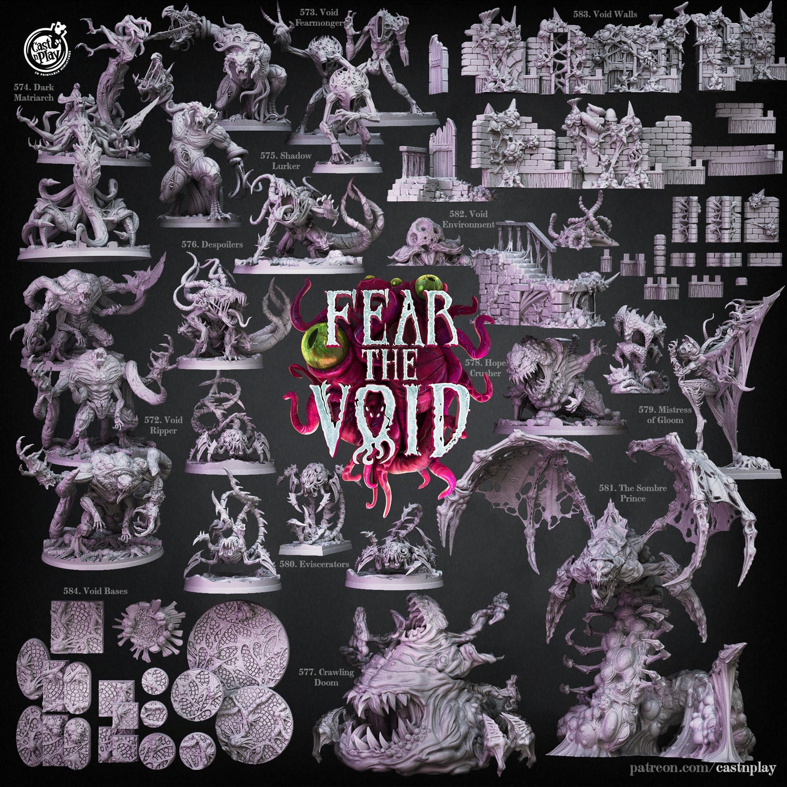 Crawling Doom Fear the Void Cast N Play Tabletop & RPG - Etsy