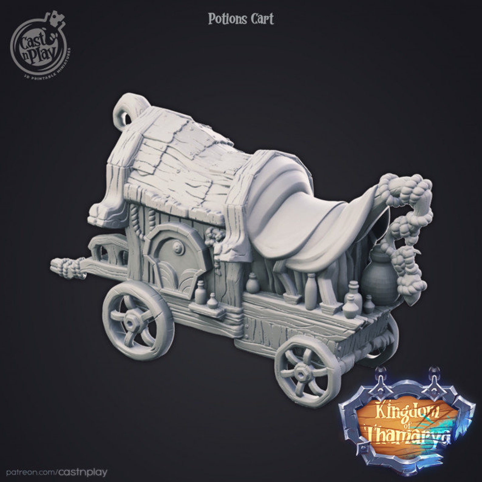 Potion Cart Town Props Cast N Play Tabletop & RPG - Etsy