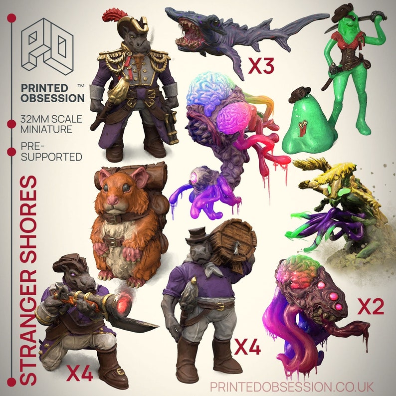 Gumi Plasmoid Pirate set Weird Shores Printed Obsession - Etsy