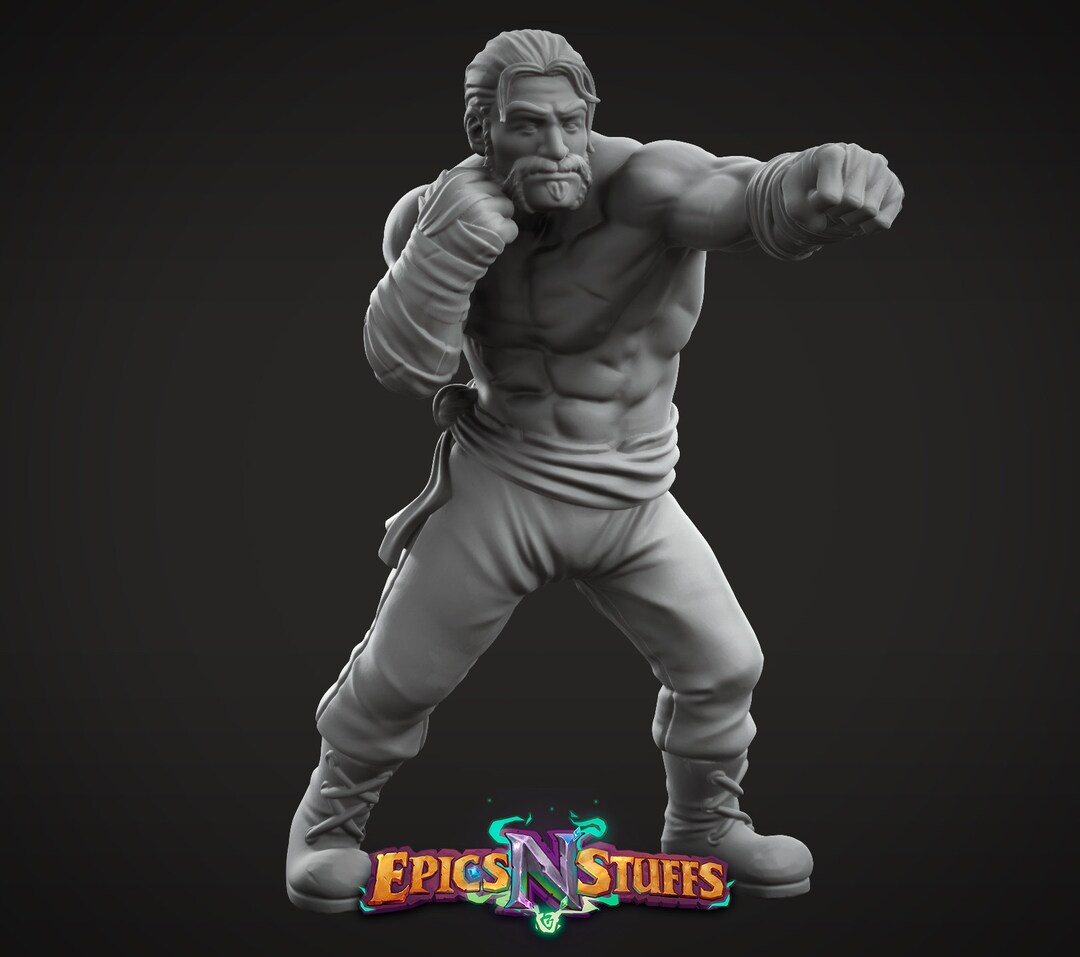 Human Monk/brawler, Pose 2 Epics 'N' Stuff Tabletop & RPG Miniature - Etsy