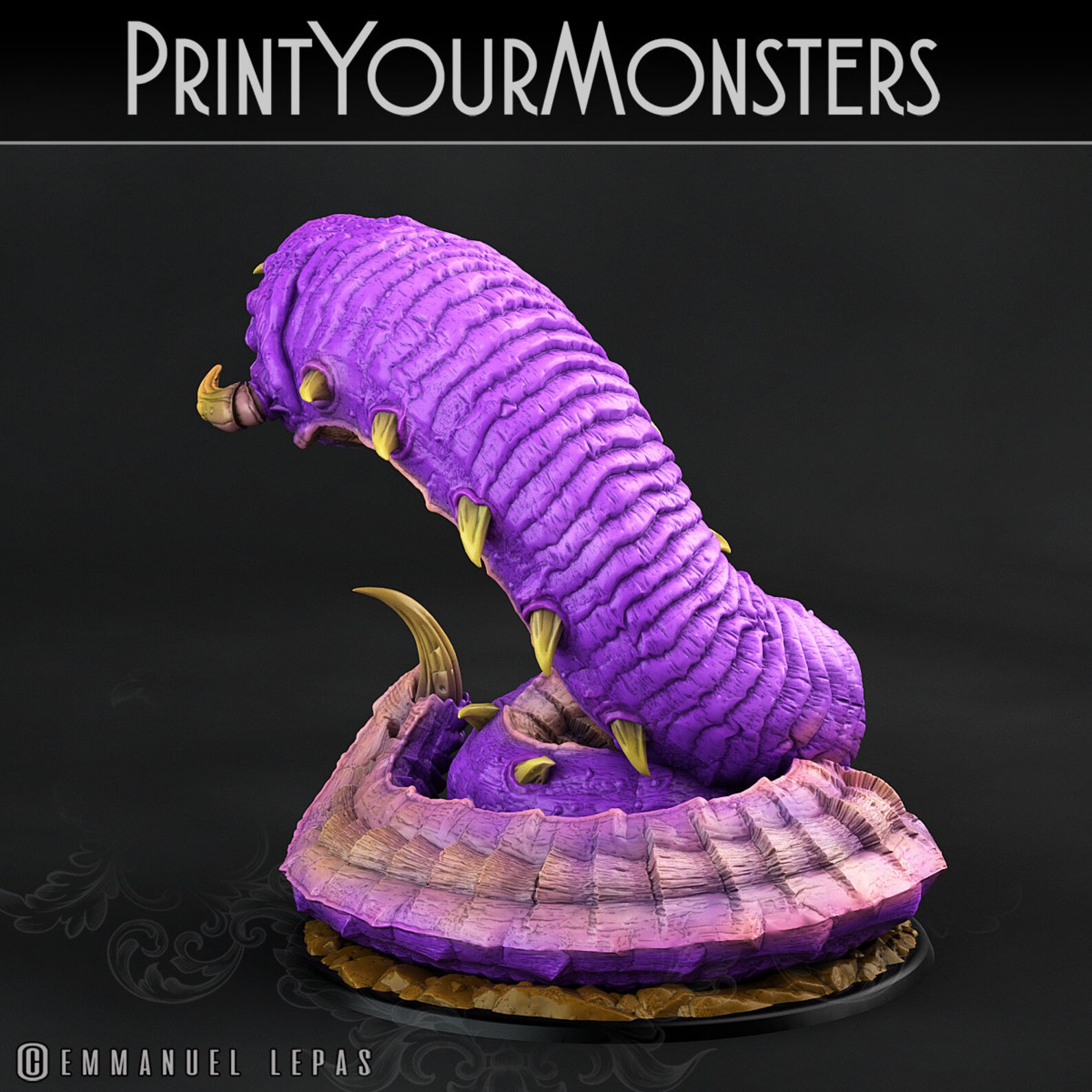 Young Purple Worm Worms Subterranean Terror Print Your - Etsy