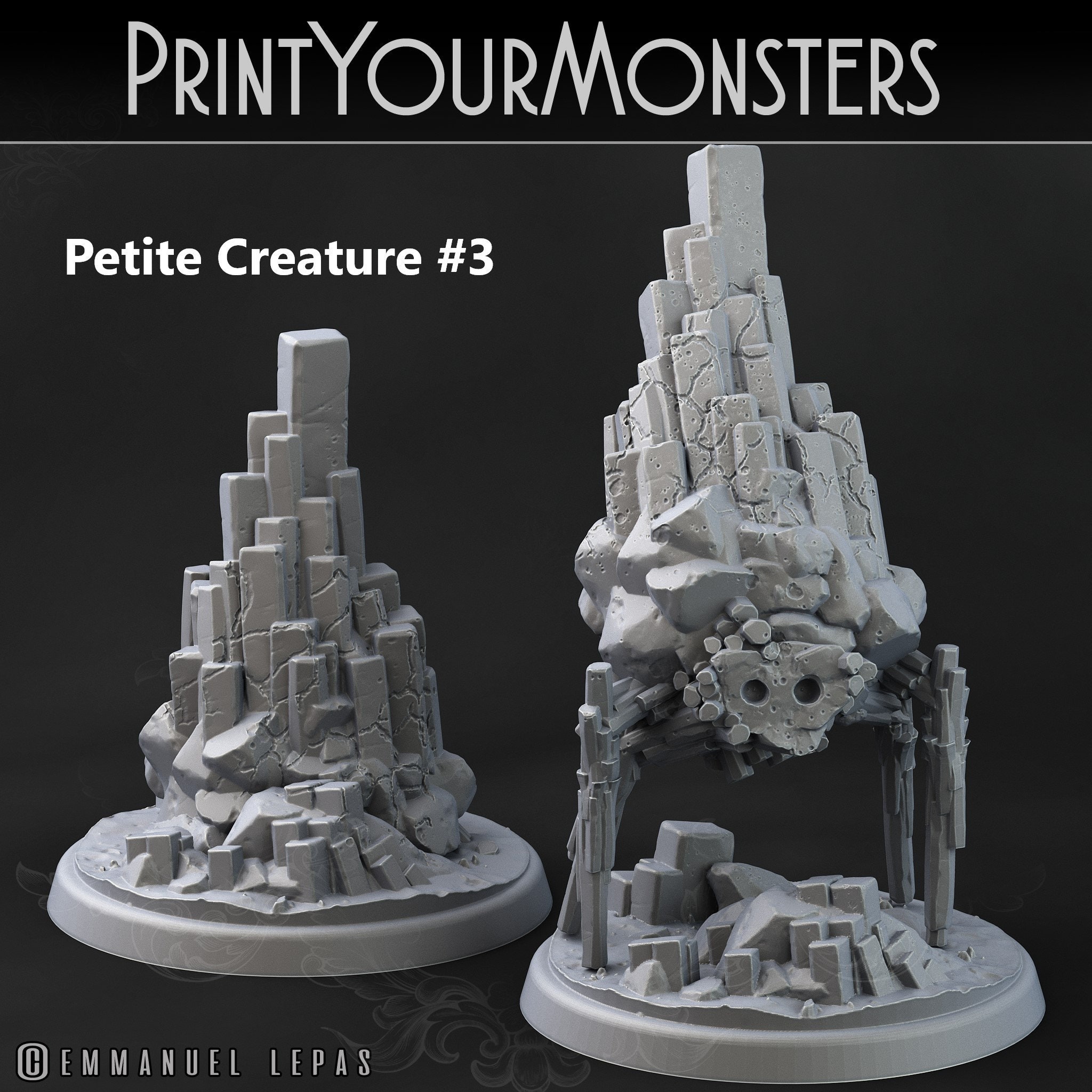 Terranid Terra Viventium Basalt Realms Print Your Monsters - Etsy